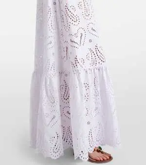 Etro Broderie Anglaise Cotton-blend Maxi Dress