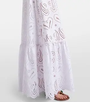 Etro Broderie Anglaise Cotton-blend Maxi Dress