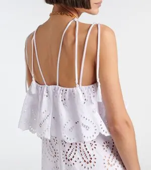Etro Broderie Anglaise Cotton-blend Maxi Dress