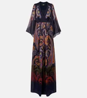 Etro Paisley Maxi Dress Multicoloured