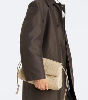 Bottega Veneta Giorno Intrecciato Leather Shoulder Bag