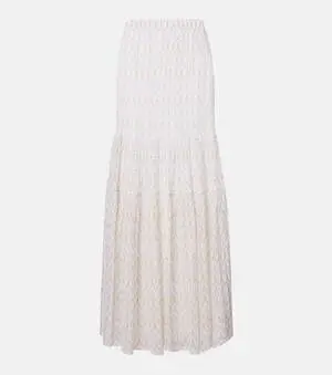 Missoni Lamé Maxi Skirt - White