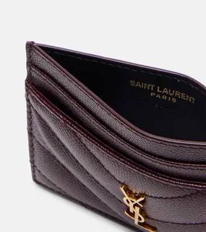 Saint Laurent Cassandre Leather Card Holder