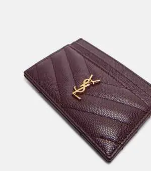 Saint Laurent Cassandre Leather Card Holder