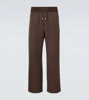 Loewe Wool Gabardine Wide-leg Pants - Brown