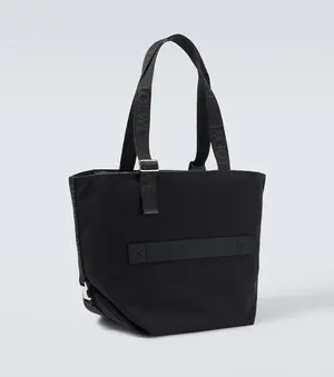 Loewe Flex Medium Canvas And Suede Tote Bag - Black