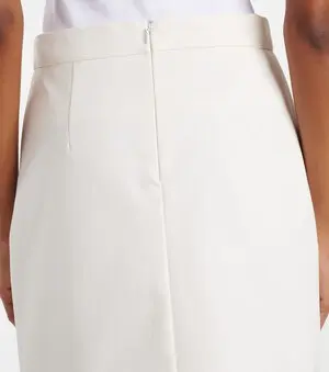Plan C Cotton Drill Embellished Midi Skirt