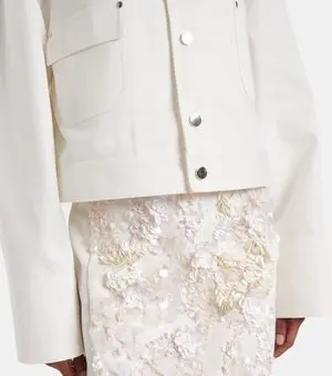 Plan C Sequined Cotton Drill Jacket