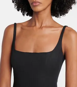 Jacquemus Agave Cotton Poplin Midi Dress - Black