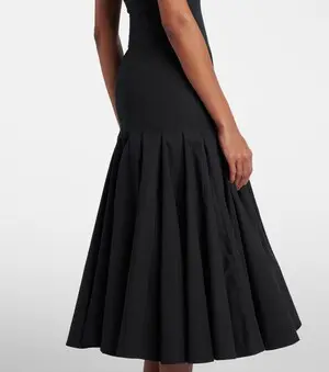 Jacquemus Agave Cotton Poplin Midi Dress - Black