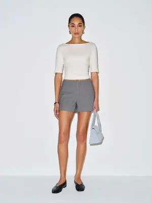 REFORMATION Vida Low Rise Straight Leg Shorts