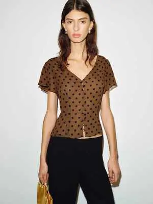 REFORMATION Ramona Top - Brown