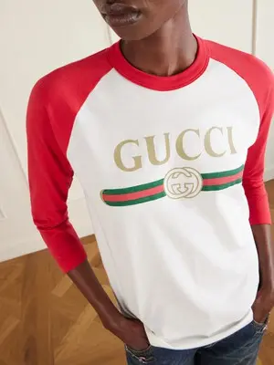 Gucci Printed Cotton-blend Jersey T-shirt