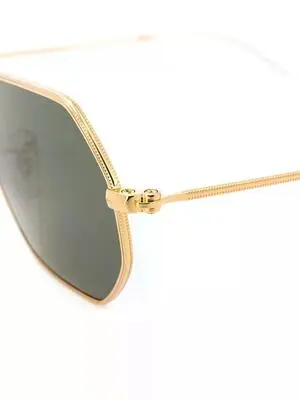 Ray-ban Oval Frame Sunglasses - Gold
