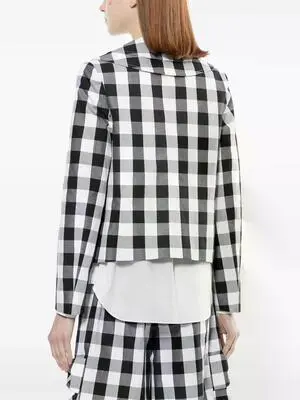 Comme Des Garçons Gingham Collared Jacket - Black