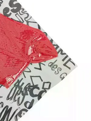 Comme Des Garçons Ribbed Logo Socks - Red