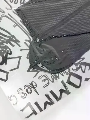 Comme Des Garçons Textured Logo Socks - Black