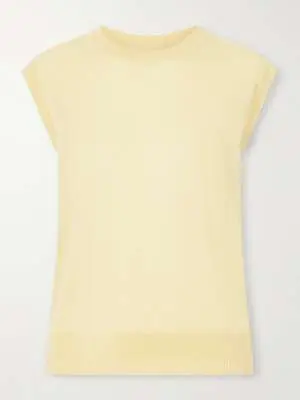 Another Tomorrow Wool Tank - Pastel Yellow