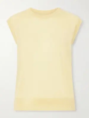 Another Tomorrow Wool Tank - Yellow