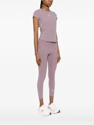 Adidas By Stella McCartney Logo Detail Round Neck T-shirt - Purple