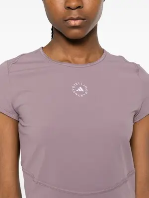 Adidas By Stella McCartney Logo Detail Round Neck T-shirt - Purple