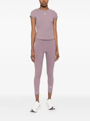 Adidas By Stella McCartney Logo Detail Round Neck T-shirt - Purple