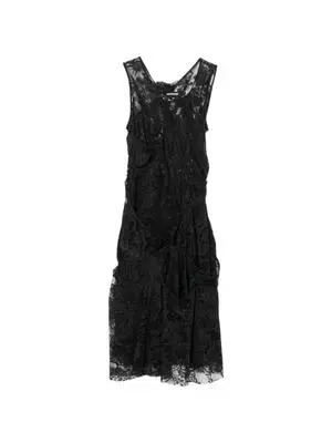 Junya Watanabe Floral-lace Mini Dress - Black