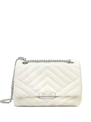 Armani Exchange Quilted Cross Body Bag - White