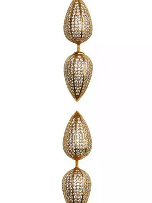 Burberry Crystal-embellished Pear Earrings - Gold