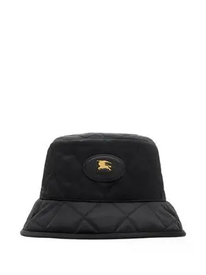 Burberry Quilted Horseshoe Bucket Hat - Black