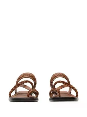 Burberry Leather Baez Sandals - Neutrals