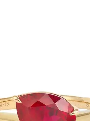 PERSEE 9k Yellow Iris Ruby Ring