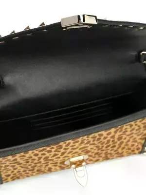 Valentino Garavani Mini Rockstud Leopard Print Shoulder Bag