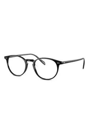 Oliver Spencer Round Frame Eyeglasses - Black