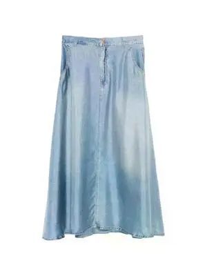PIERRE-LOUIS MASCIA A-line Denim Skirt - Blue