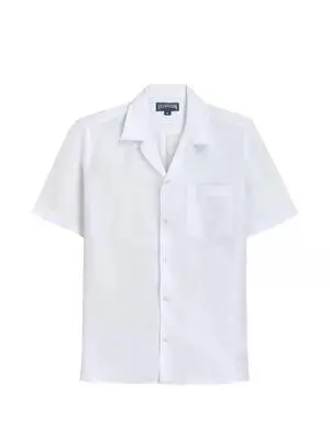 Vilebrequin Linen Bowling Shirt - White