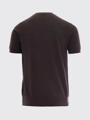 PAOLO PECORA Cotton Crew Neck Sweater - Brown