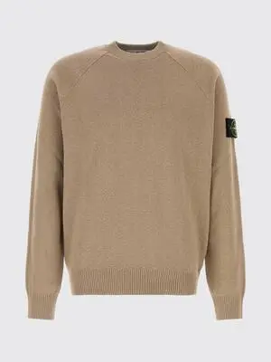 Stone Island Light Raw Hand Organic Cotton Knit Crewneck Jumper - Sand