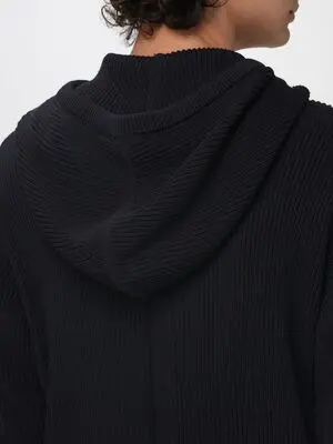 Rick Owens Virgin Wool Hooded Cardigan - Black