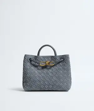 BOTTEGA  VENETA Small Andiamo - Cloudy Indigo/gravel