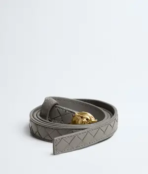 Bottega Veneta Intrecciato Leather Belt - Basalt