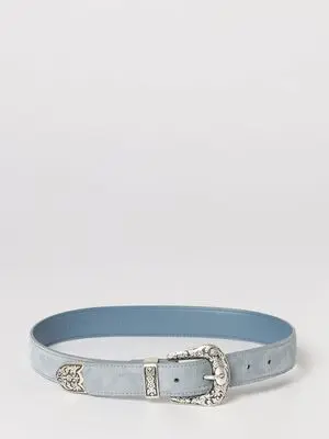 ORTIGNI Leather Belt - Gnawed Blue