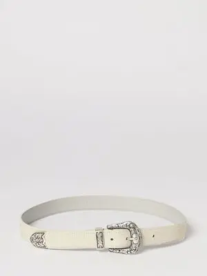ORTIGNI Leather Belt - White