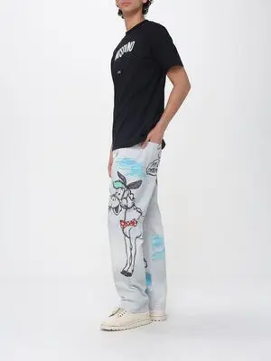Moschino Regular Fit Jeans In Printed Denim