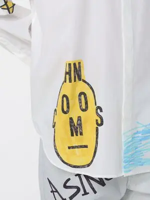 Moschino Cotton Shirt With Graffiti Print