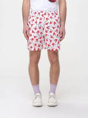 Moschino Printed Cotton Shorts - White
