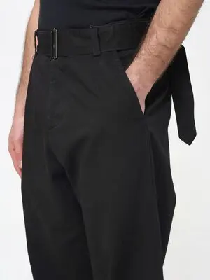 LANEUS Tailored Belted Trousers - Black