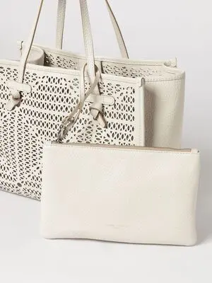 GIANNI CHIARINI Perforated Tote Bag - Sand