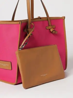 GIANNI CHIARINI Tote Bag With Leather Trim - Fuchsia