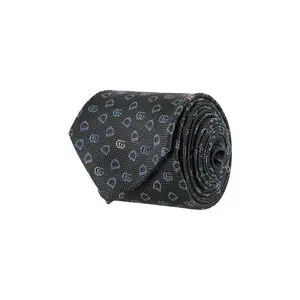 Gucci Silk Jacquard Tie Blue - Grey